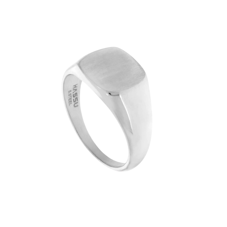 Anel Aço Signet Hassu - Ourivesaria Pinho